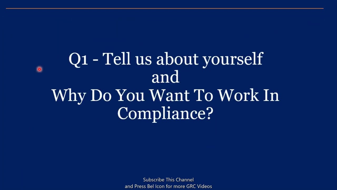 Compliance Officer Job Interview Questions And Answers Youtube