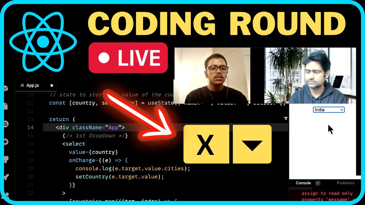 React Js Live Coding Interview 2023 Cracking The Interview Mock