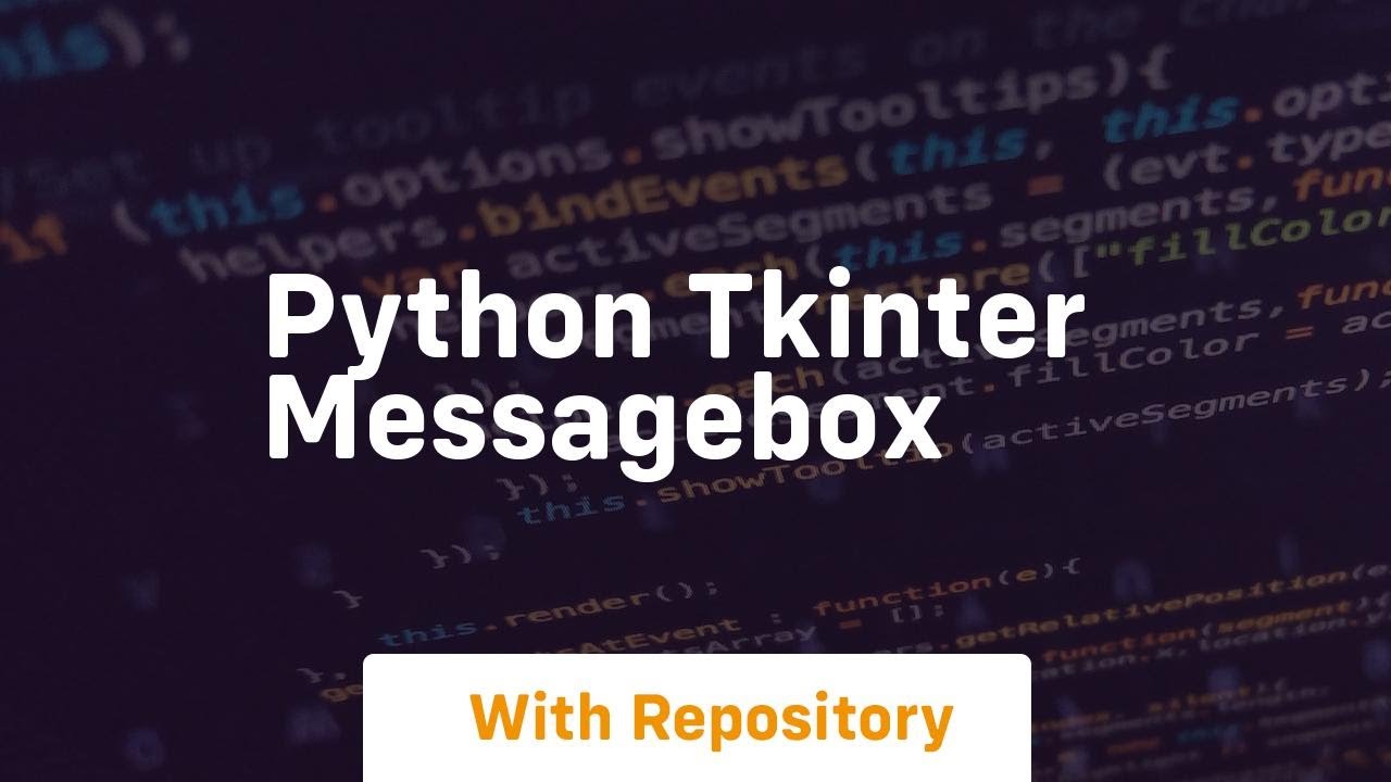 Python Tkinter Messagebox Youtube