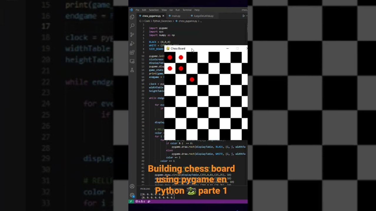 Building Chess Board In Python ёярн Using Pygame ёяшмёяощ Youtube