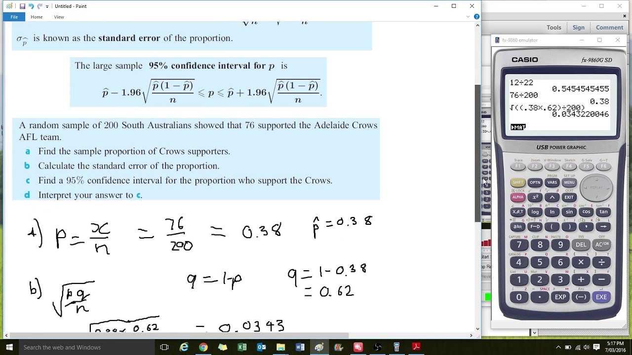 95 Confidence Interval
