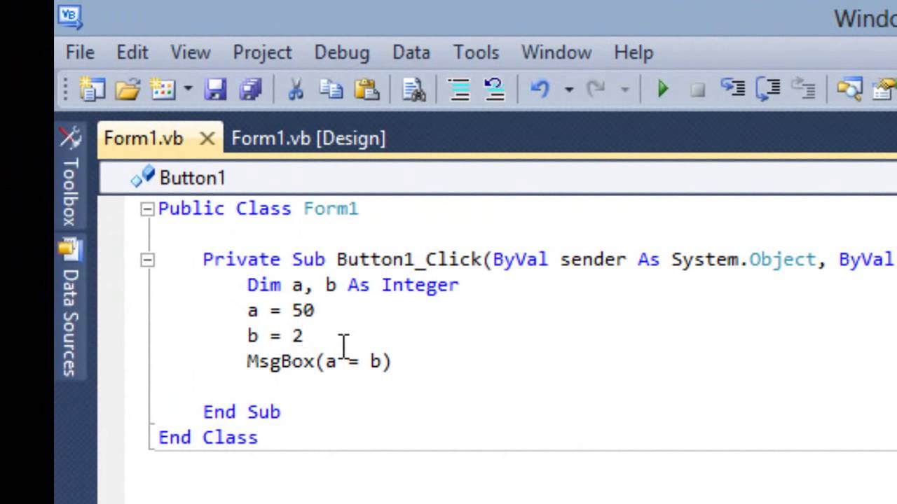 Visual Basic Operators Youtube