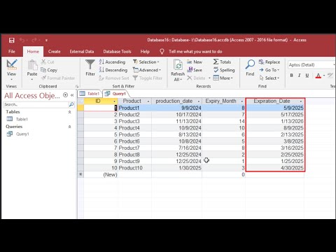 Ms Access Tutorial Calculate Expiration Date In Query Design Access