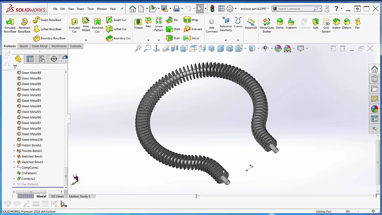 Solidworks Complex Curve Driven Pattern Youtube