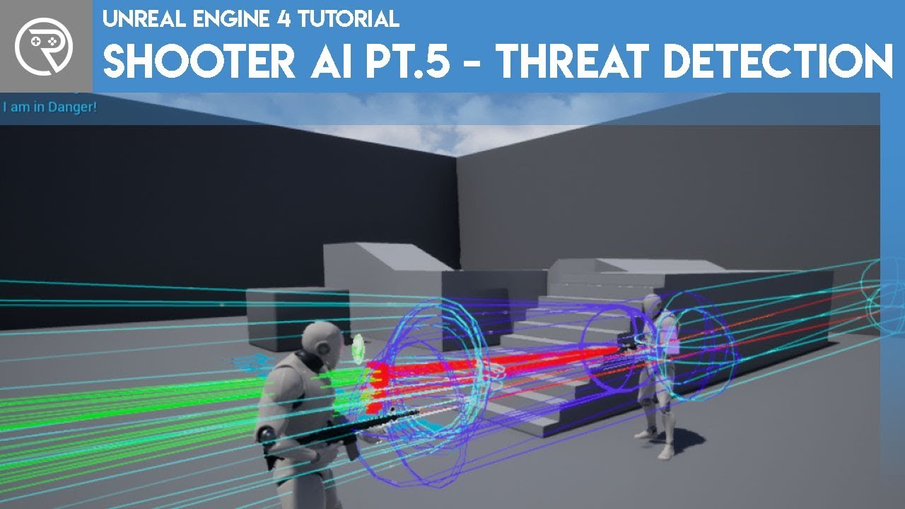 Unreal Engine 4 Tutorial Shooter Ai Pt 5 Threat Detection Youtube