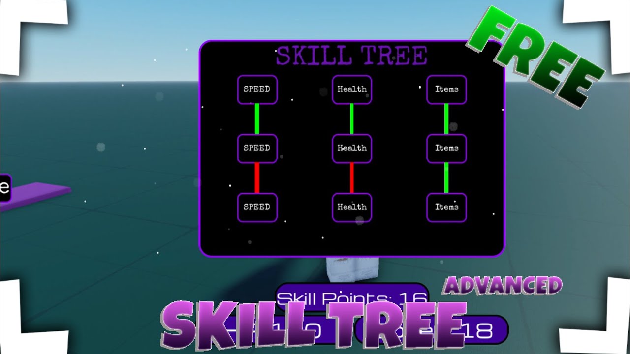 Skill Tree System Free Model Roblox Studio Giveaway Free Model