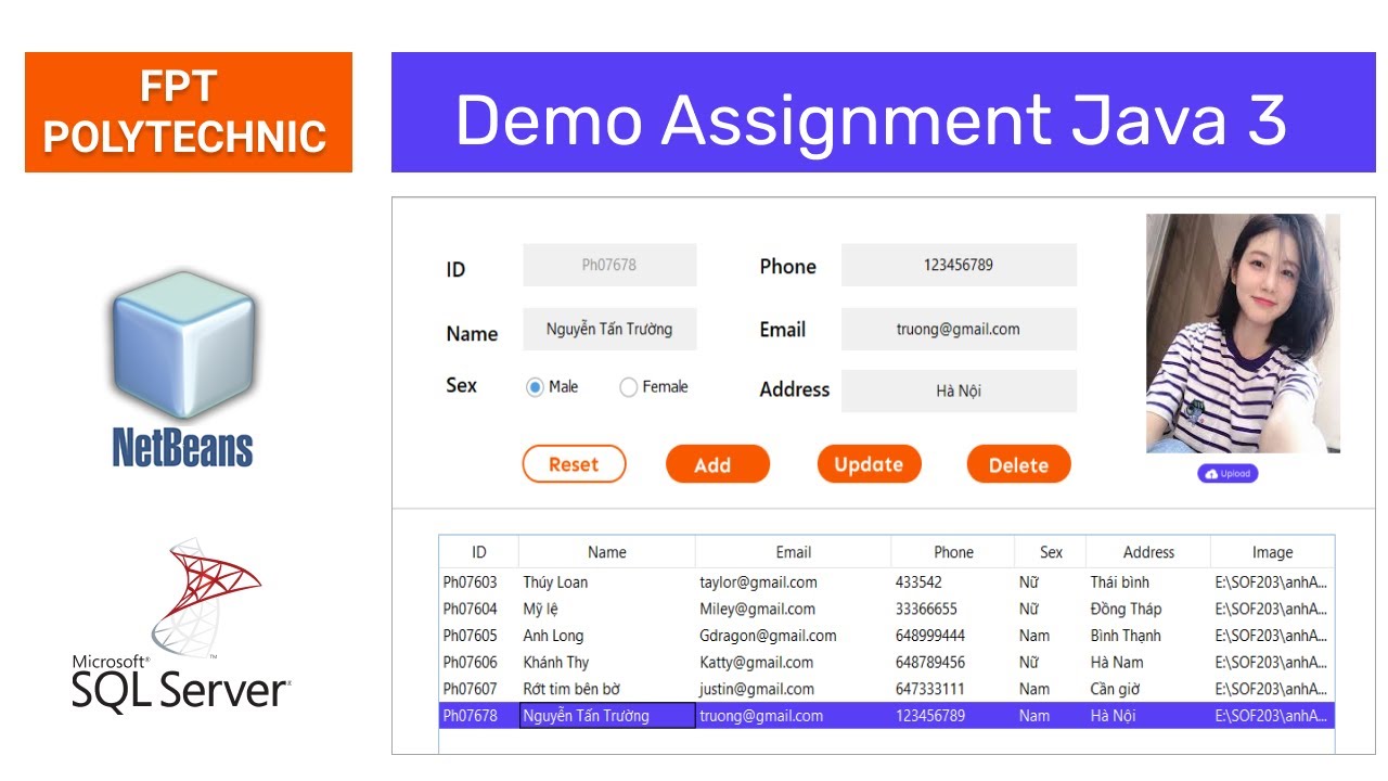 Assignment Java 3 Fpt Polytechnic Quáº N Lã Sinh Viãªn Final Youtube