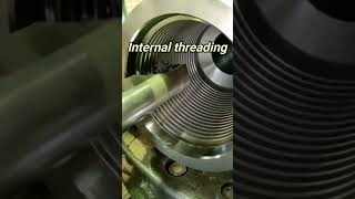 Internal Thread Cutting Process In A Lathe Machine Shorts Threading ...
