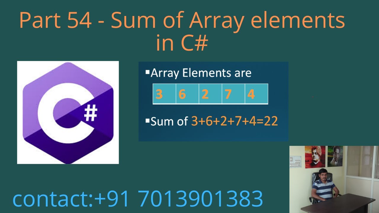 Sum Of Array Elements In C Part 54 Youtube