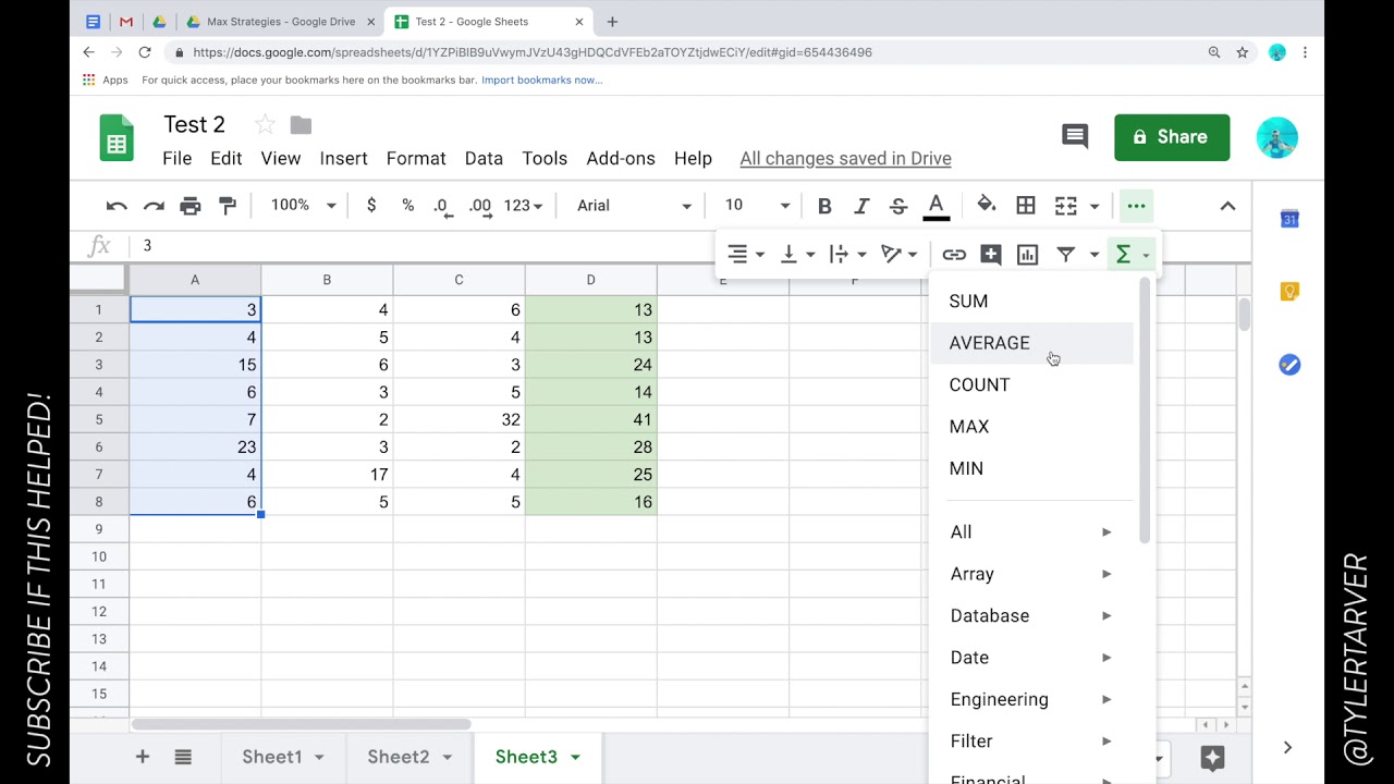 How To Use Formulas In Google Sheets Youtube