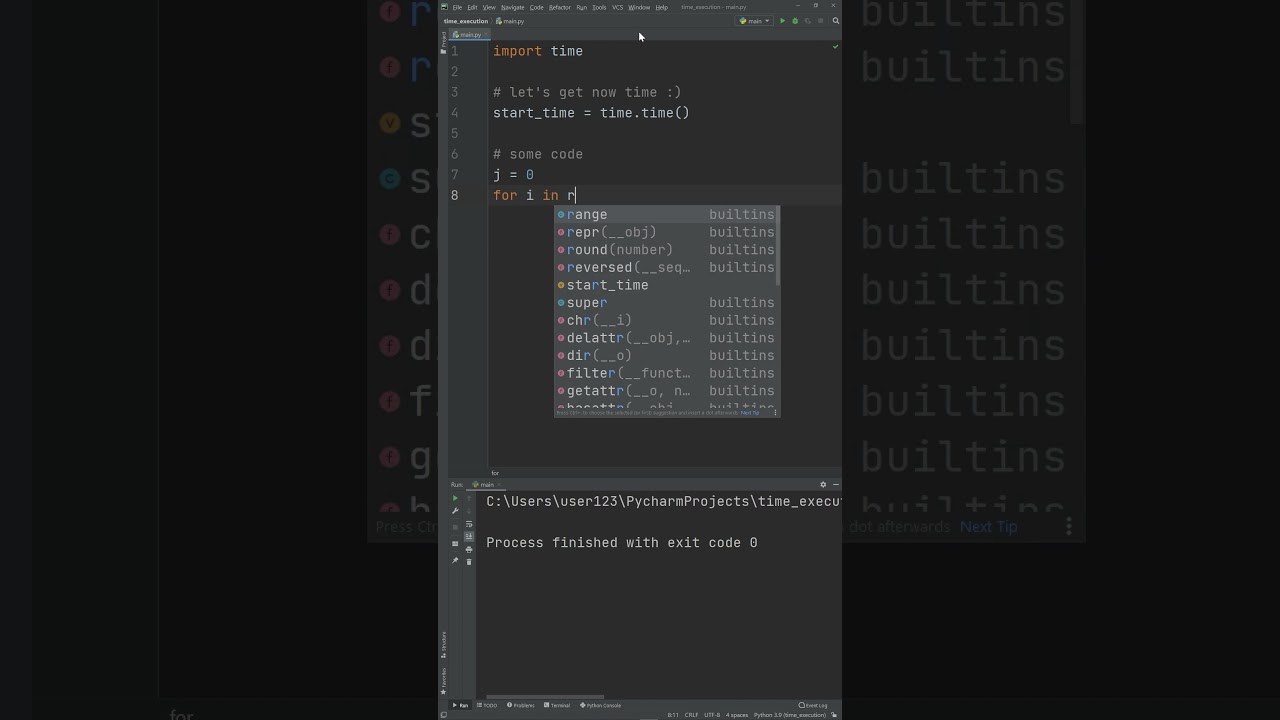 Time Execution Of Python Code Youtube