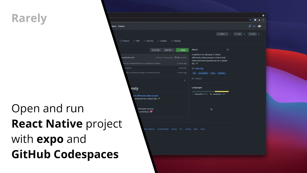 Open And Run React Native Project With Expo And Github Codespaces Youtube