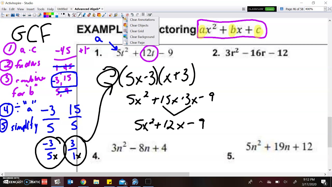 Factoring Algorithm Method Youtube