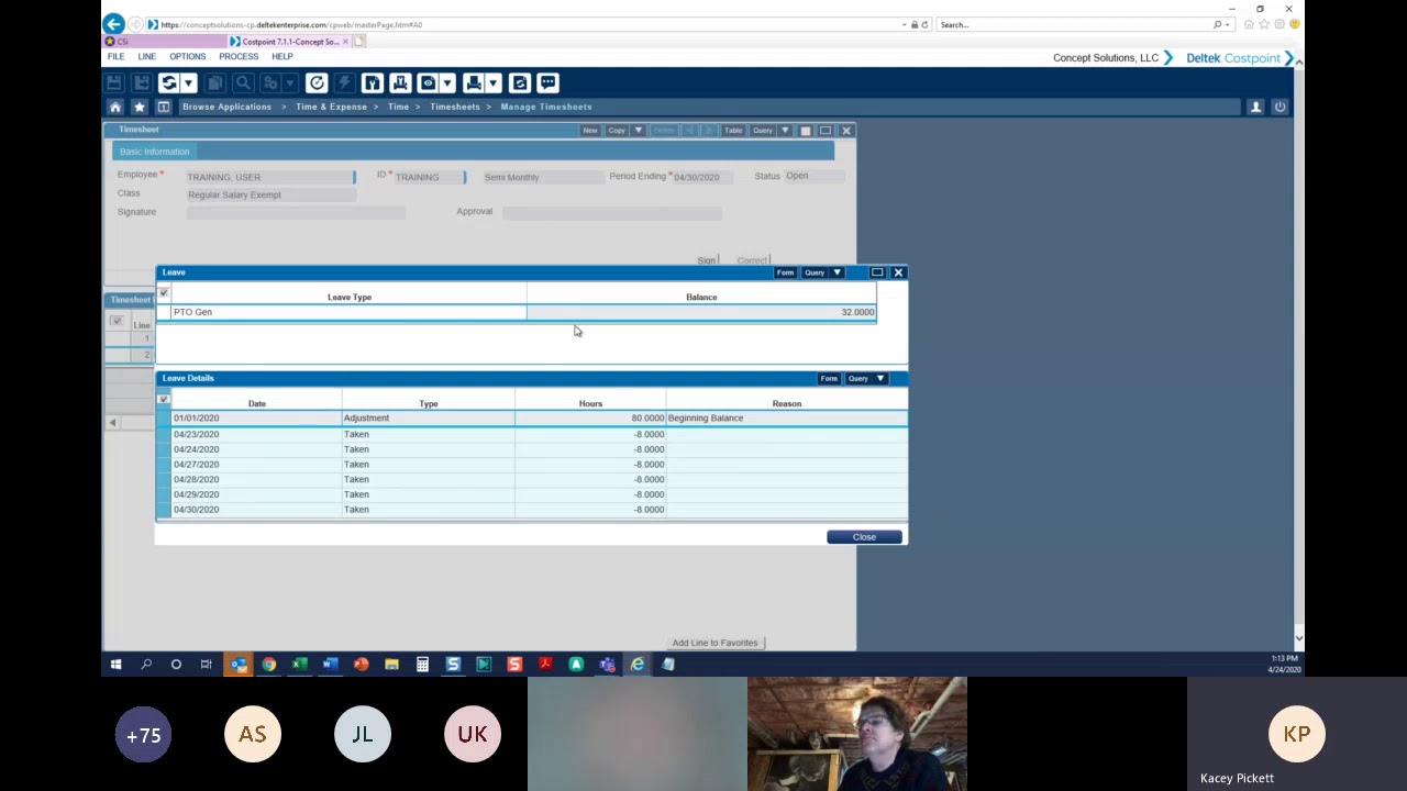 Deltek Costpoint User Timesheet Training Youtube