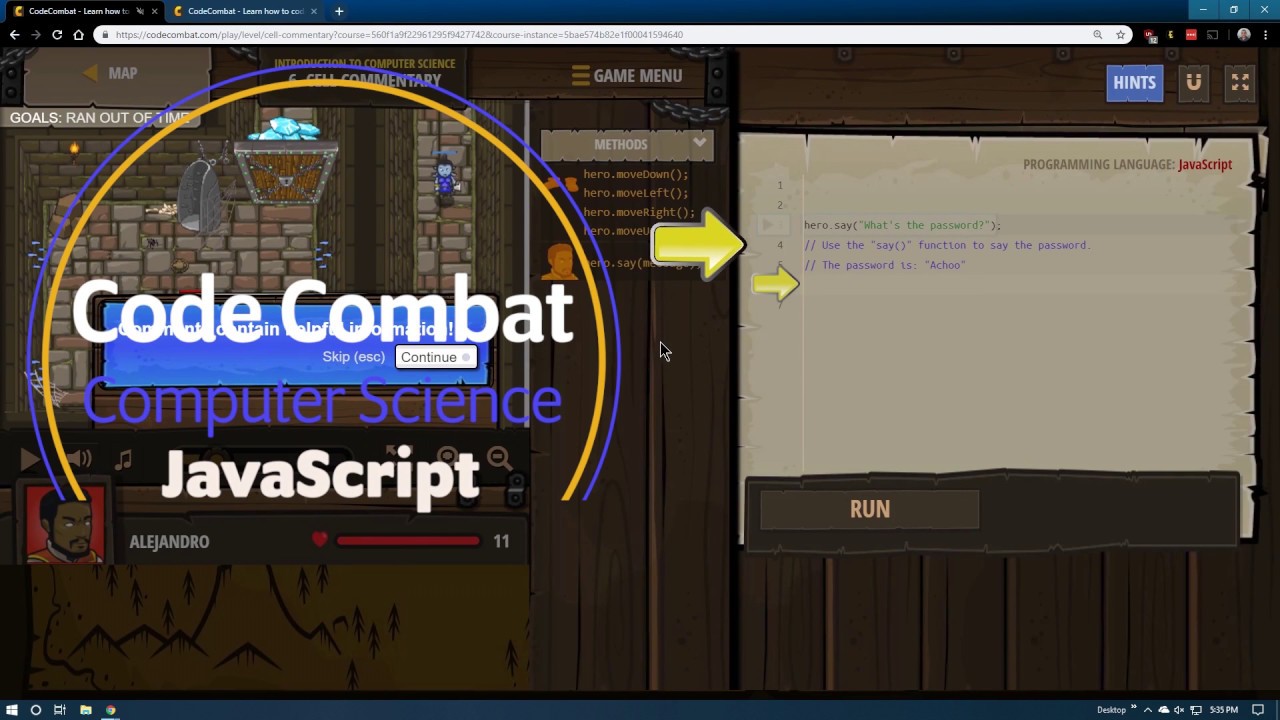 Code Combat Level 6 Javascript Tutorial Youtube