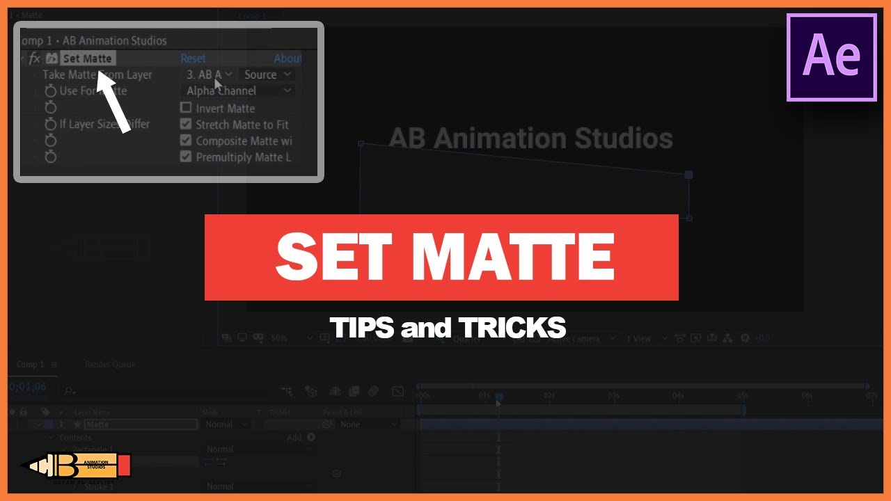 Tips Tricks How To Use Set Matte After Effects Tutorial Youtube