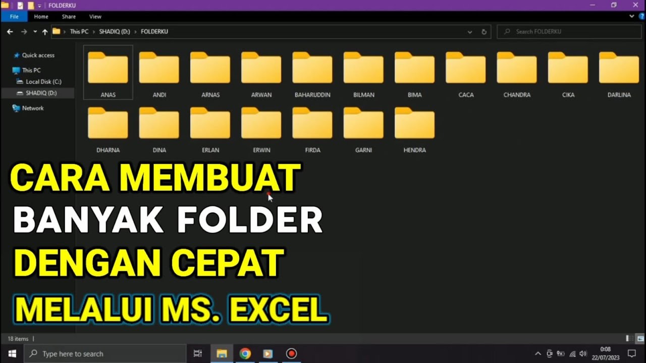 Cara Membuat Banyak Folder Sekaligus Di Microsoft Excel 2010