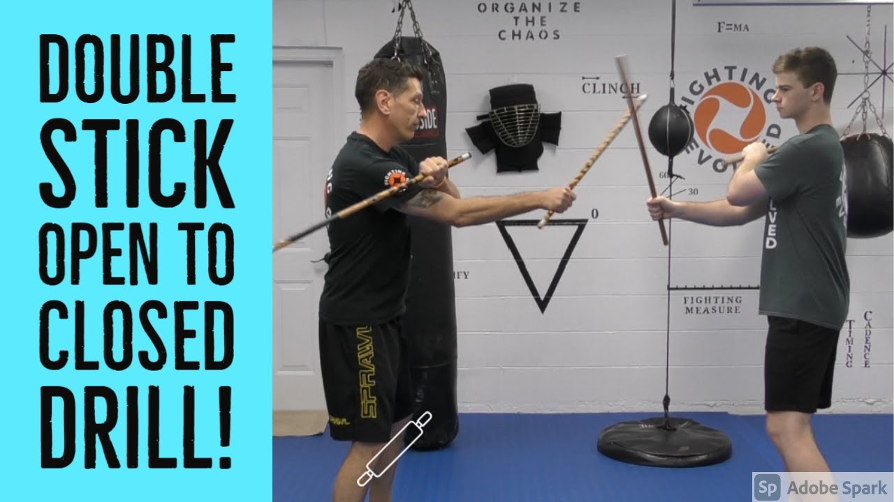 Kali Double Stick Open To Closed Drill Youtube