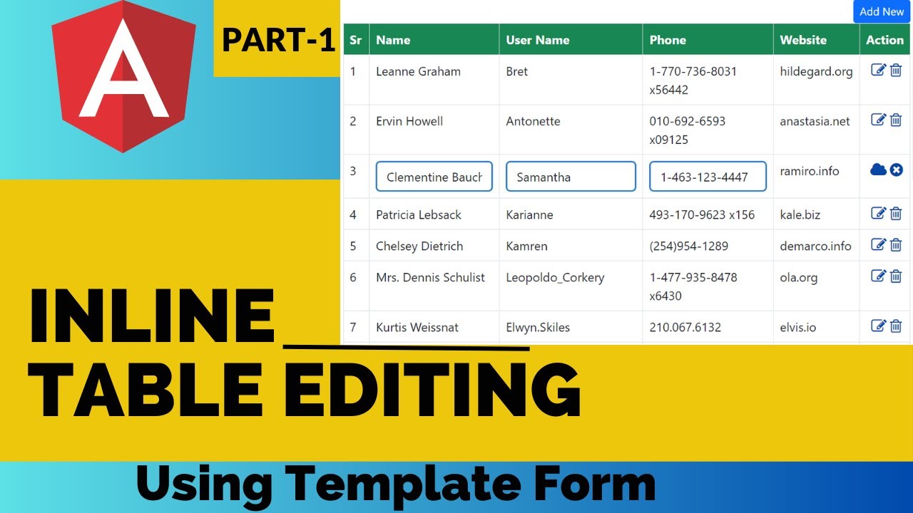 Inline Table Editing Angular 15 Angular Tutorials Angular Tutorial
