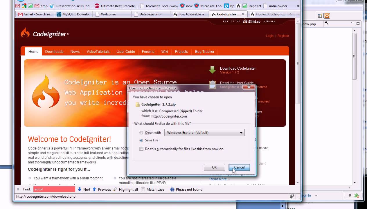 Install Php Tutorial 5 Mvc Framework Codeigniter Youtube