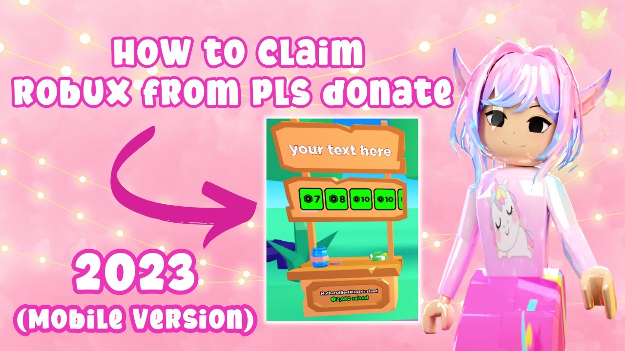 How To Claim Your Robux From Pls Donate Roblox Game Mobile Version