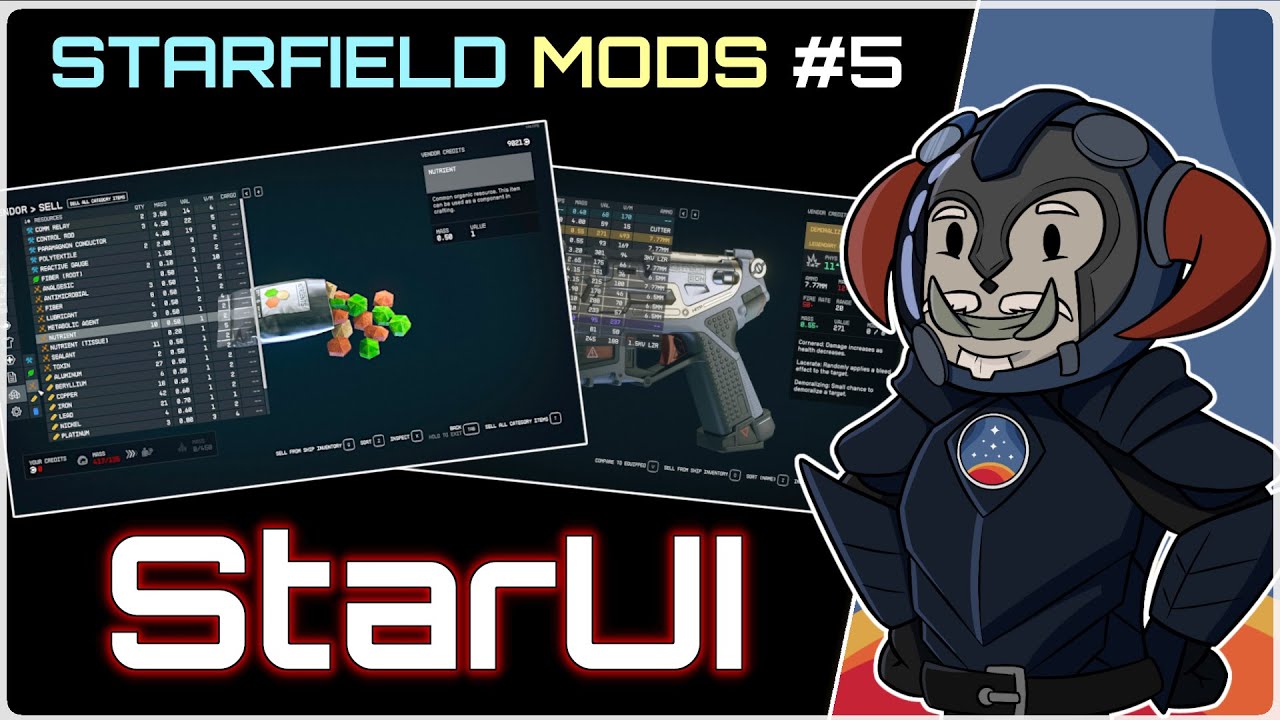 Starfield Mods 5 Starui Inventory Youtube