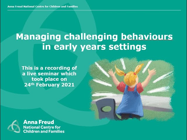 Early Intervention For Challenging Behaviour In Children Early Years