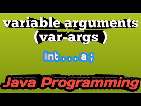 Variable Argument In Java Youtube
