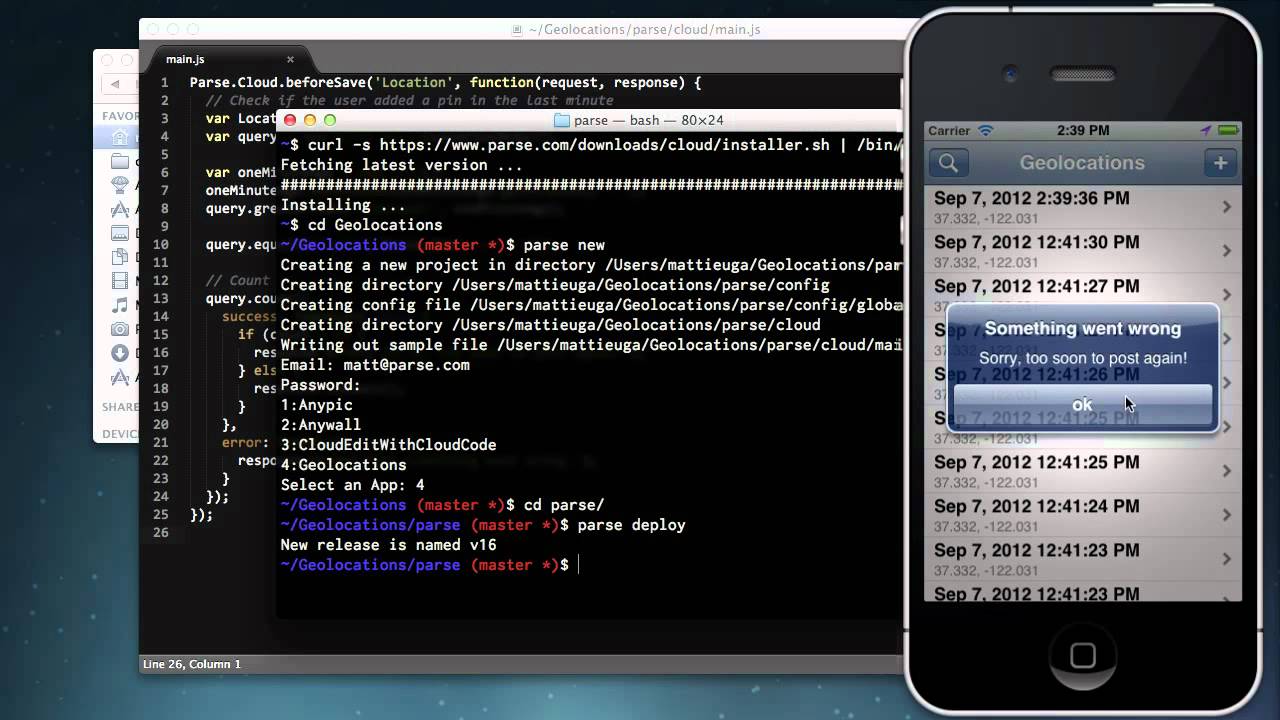 Parse Cloud Code Tutorial Youtube