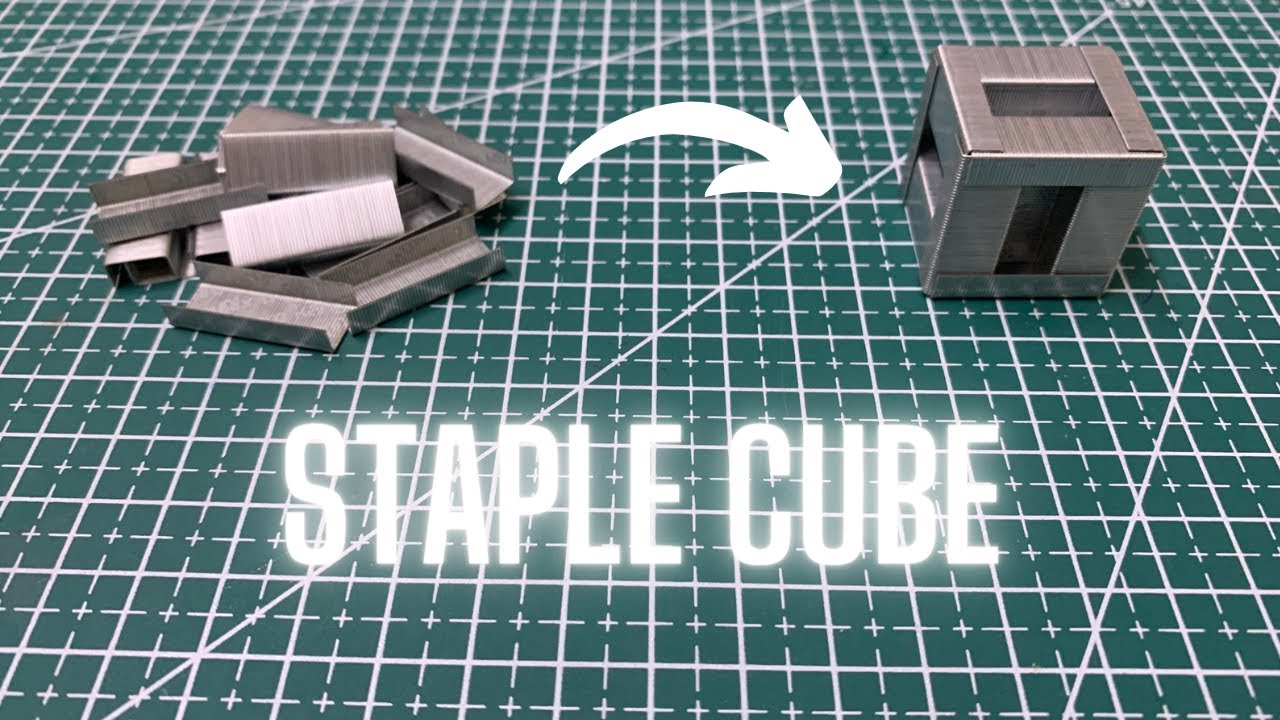 How To Make A Staple Cube In 2 Minutes Youtube