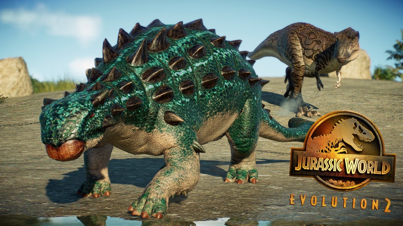 Albertosaurus Hunts Euoplocephalus Life In The Cretaceous Jurassic