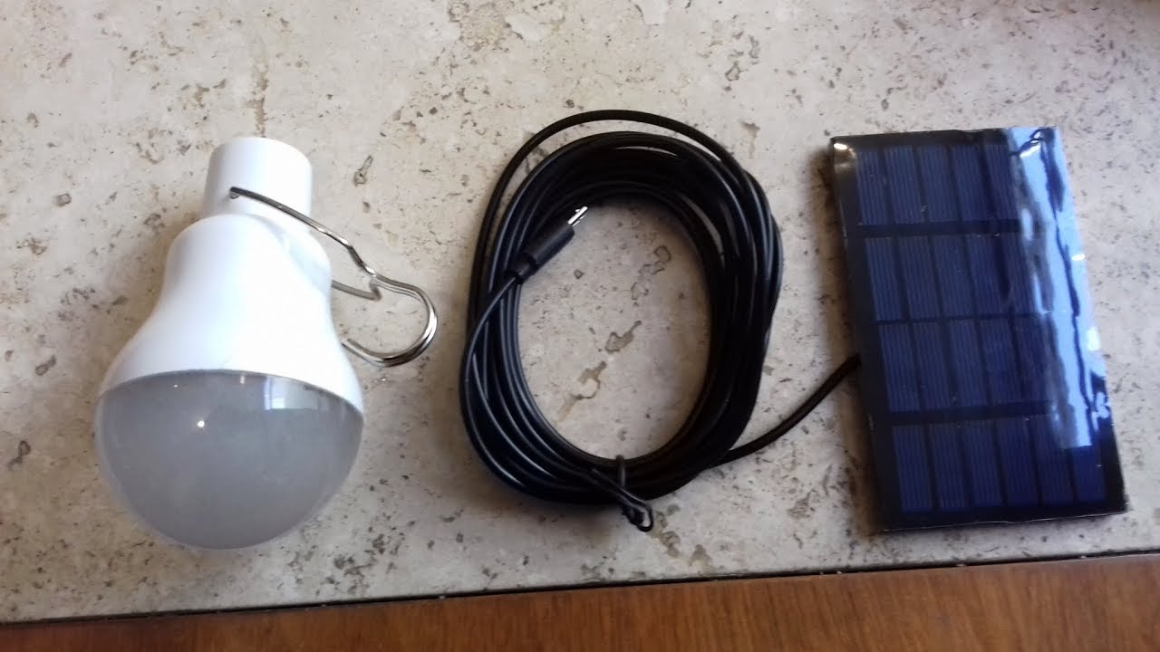 Foco Led Con Panel Solar Youtube