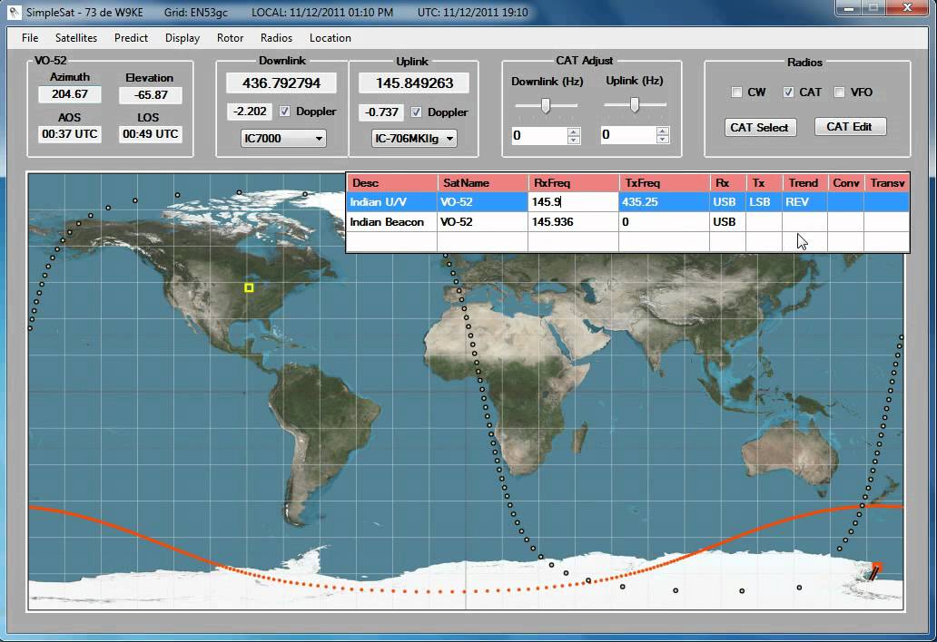 Simplesat Satellite Tracking Program Youtube