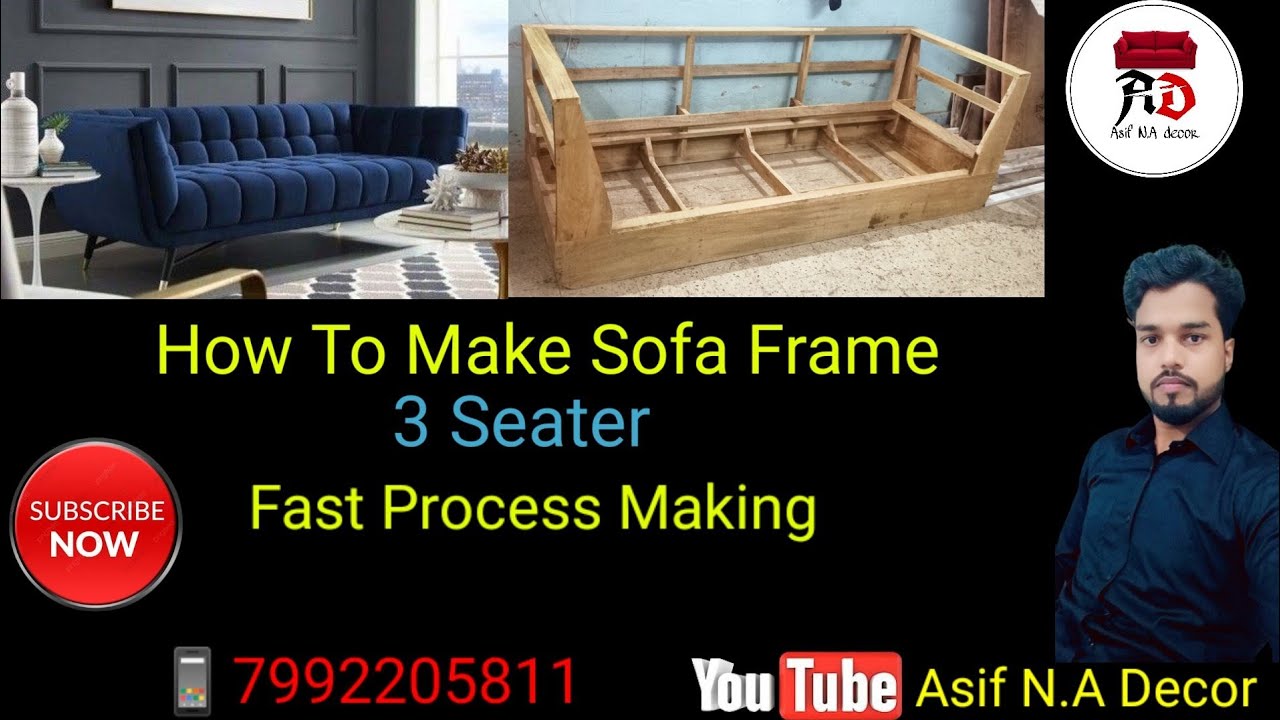 How To Make Sofa Frame 3 Seaterрџ ґ Youtube
