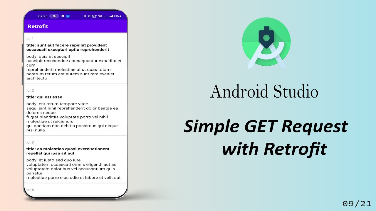 Simple Get Request With Retrofit Android Studio Tutorial Youtube