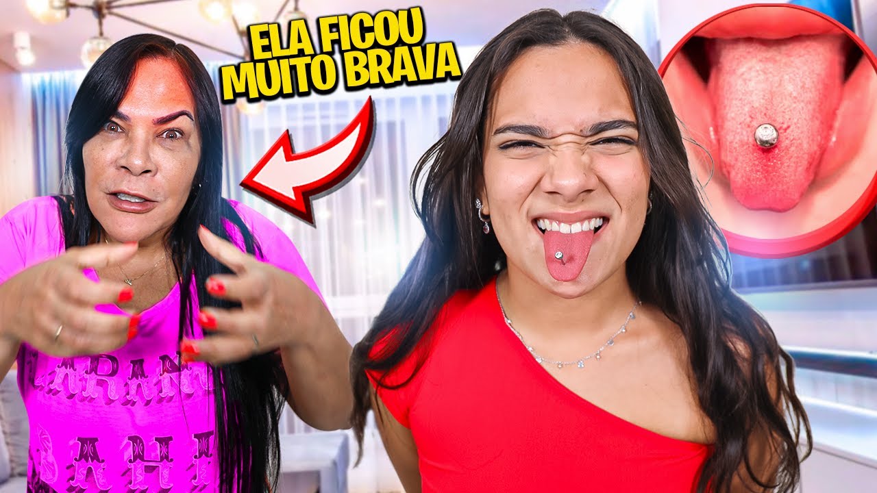 Coloquei Um Piercing Na Língua Sem A Minha Mãe Saber Youtube