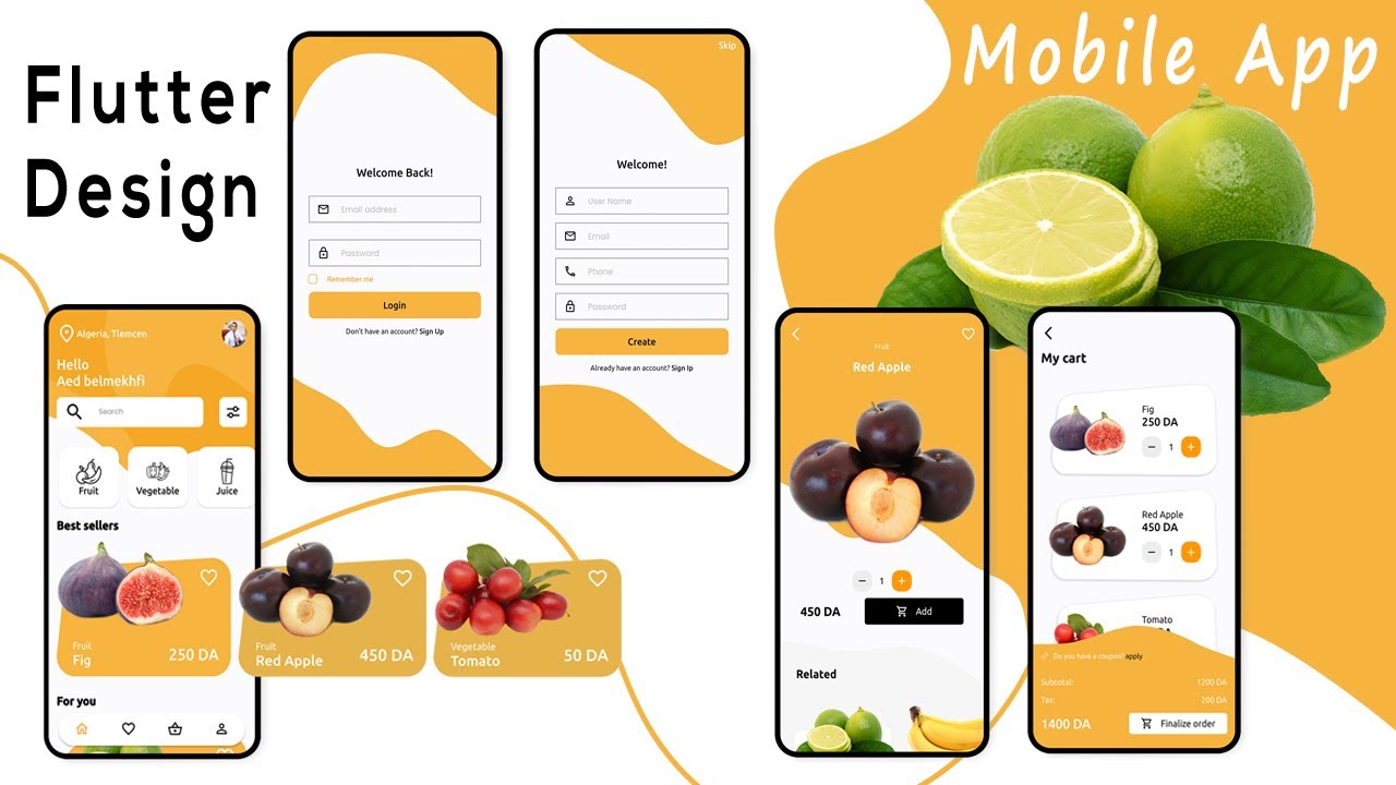 Food Delivery Mobile App Flutter Ui Speed Code Youtube