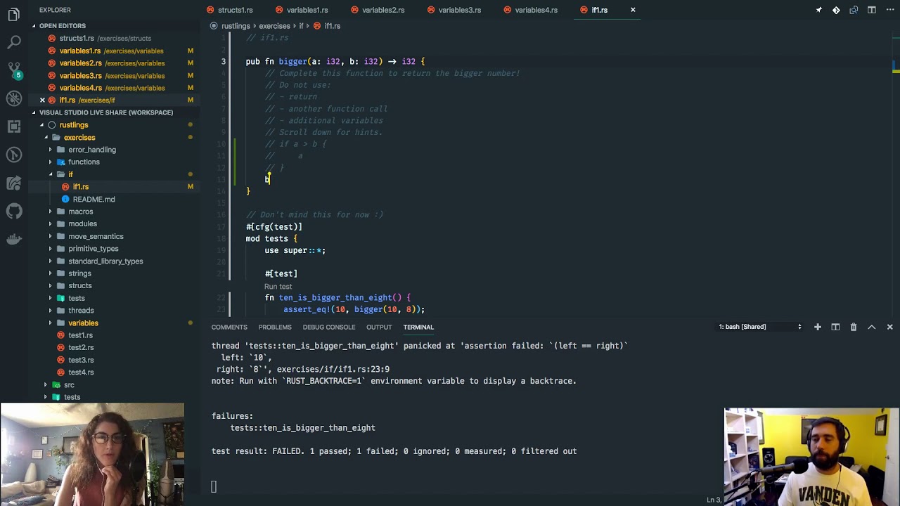 Learning Rust Rustlings Youtube