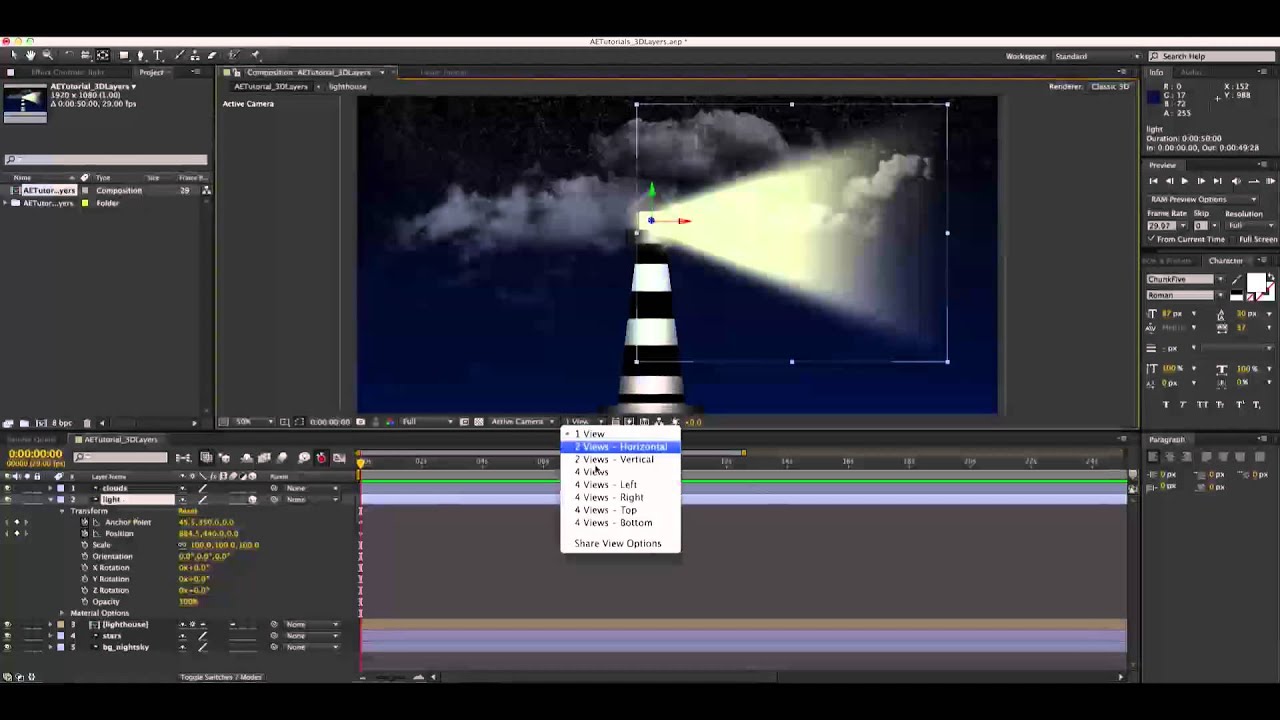 After Effects 3d Layer Basics Youtube