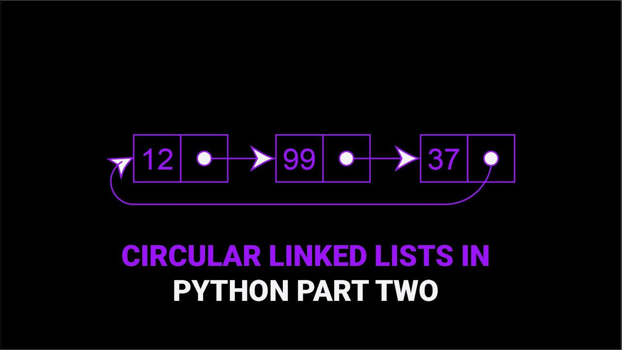 Circular Linked List In Python Part Two Youtube