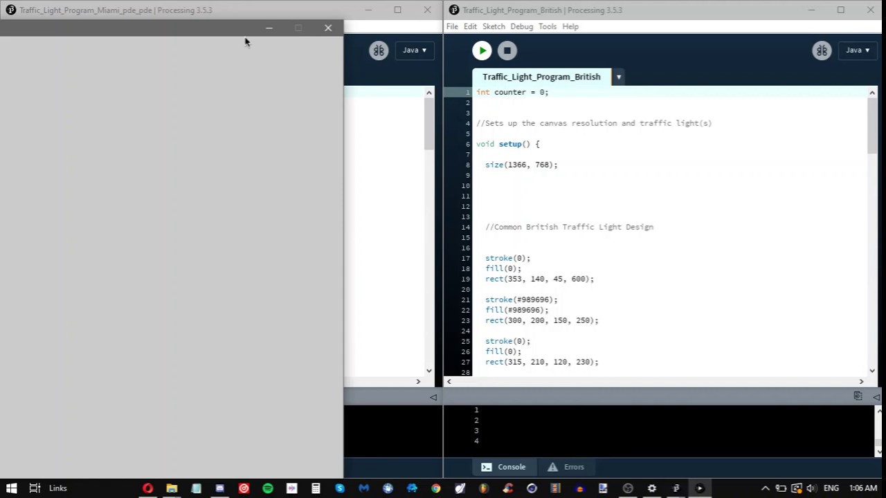 British Traffic Light Program Java Processing Youtube