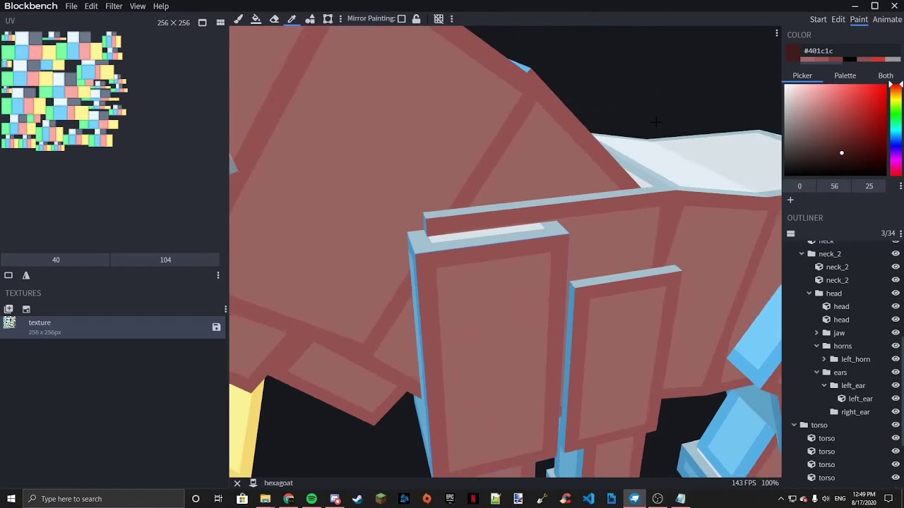 Block Bench Tutorial Texturing Pt 2 Ep 3 Youtube
