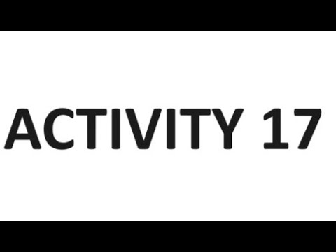 Activity 17 Youtube