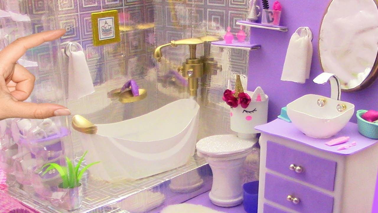 How To Make A Bathroom With Tub For Barbie Dolls Reciclyng Easy