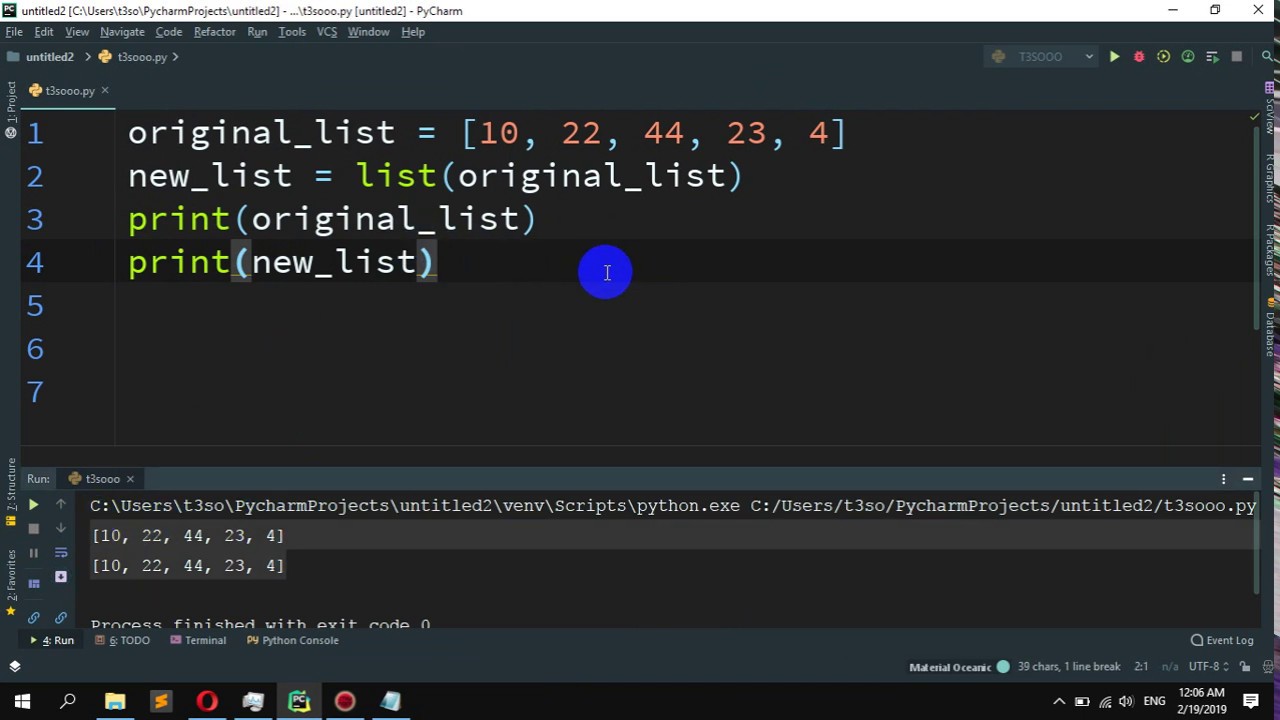 How To Clone Or Copy A List In Python Youtube