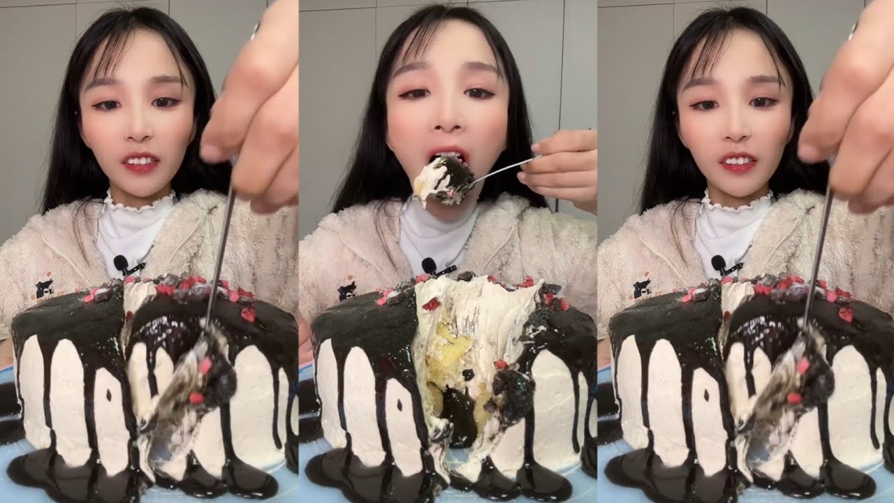 Asmr Mukbang Cream Cake Eating Show Youtube