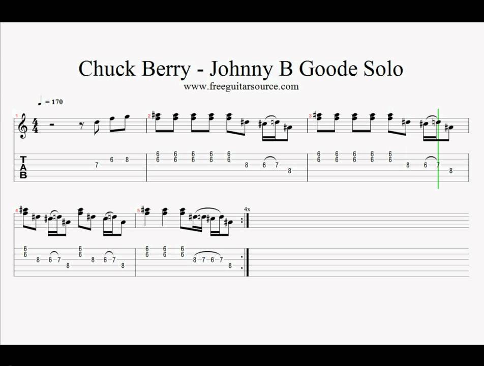 Johnny B Goode Tabs Johnny B Goode Chords Guitar Jmng