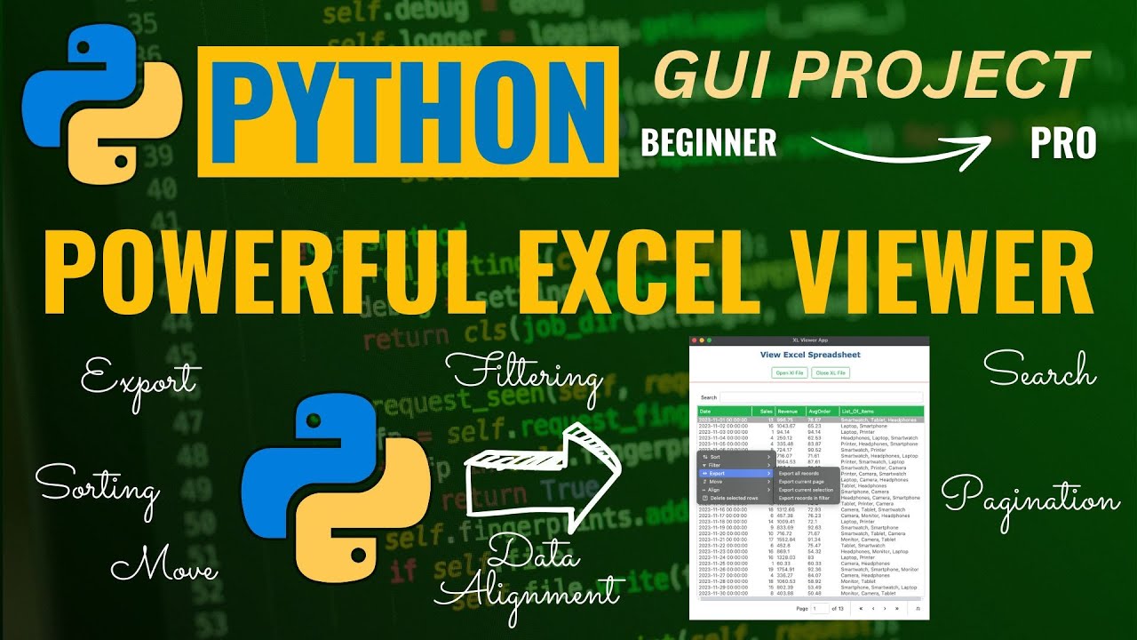 Build Amazingрџ њ Python Excel Viewer App Tkinter Ttkbootstrap Openpyxl