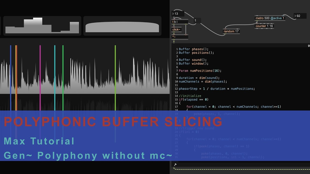 Polyphonic Buffer Slicing In Max Msp Gen Tutorial Youtube