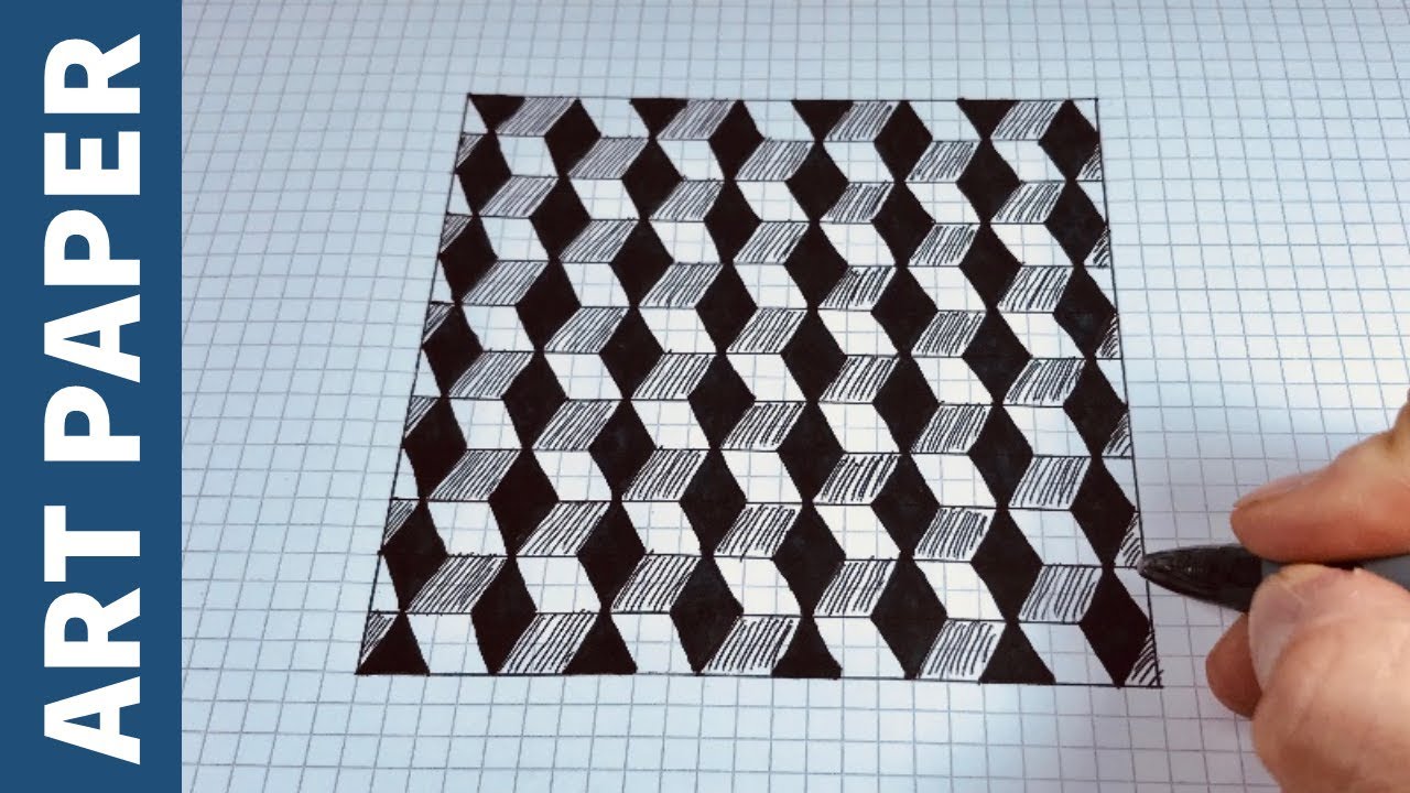 Como Dibujar En 3d Paso A Paso How To Draw Trick Art 3d Youtube